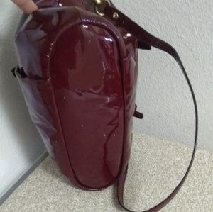 Coach | Bags | Coach Ruby Red Patent Leather Pleated Bag | Poshmark